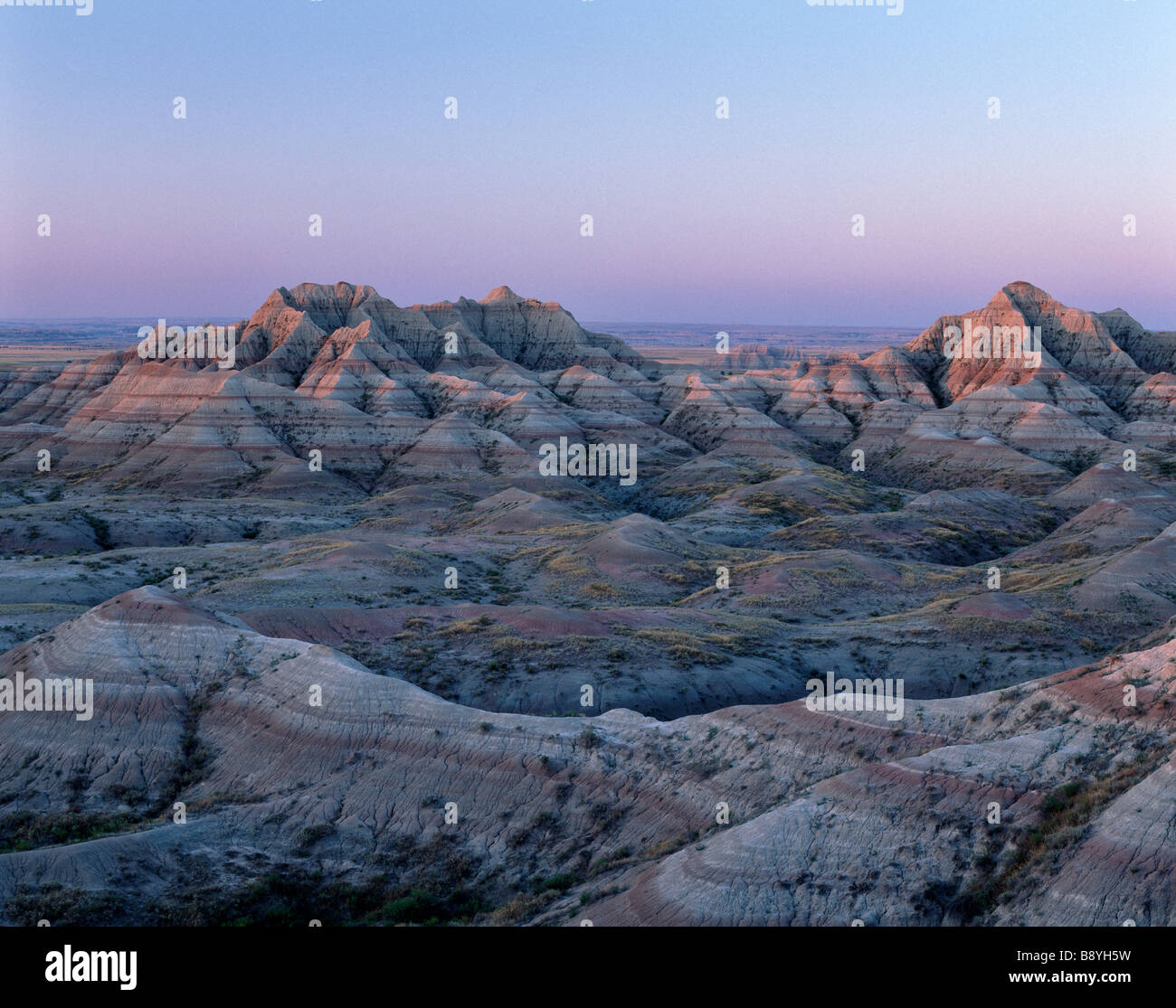 badland formations, Badlands National Park, South Dakota Stock Photo ...