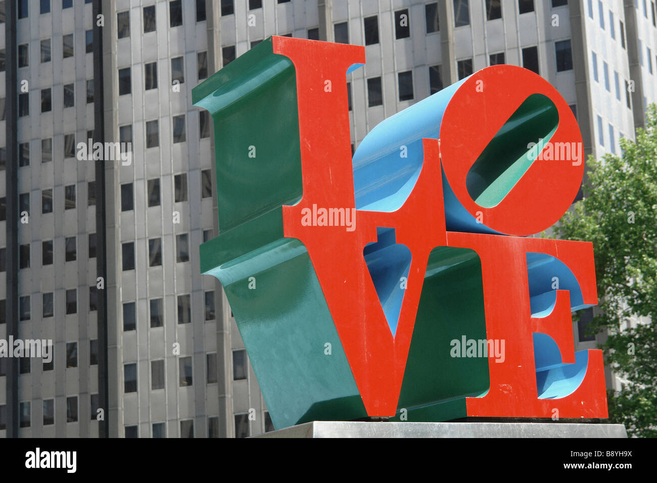 LOVE Sculpture by Robert Indiana in Love Park aka JFK Plaza in Center ...