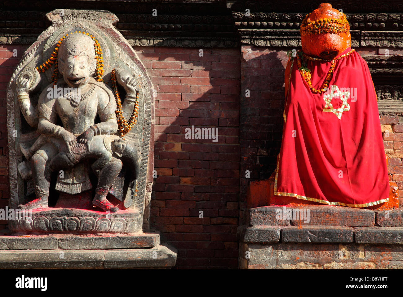 Nepal Kathmandu Valley Patan Royal Palace Narasingha and Hanuman ...