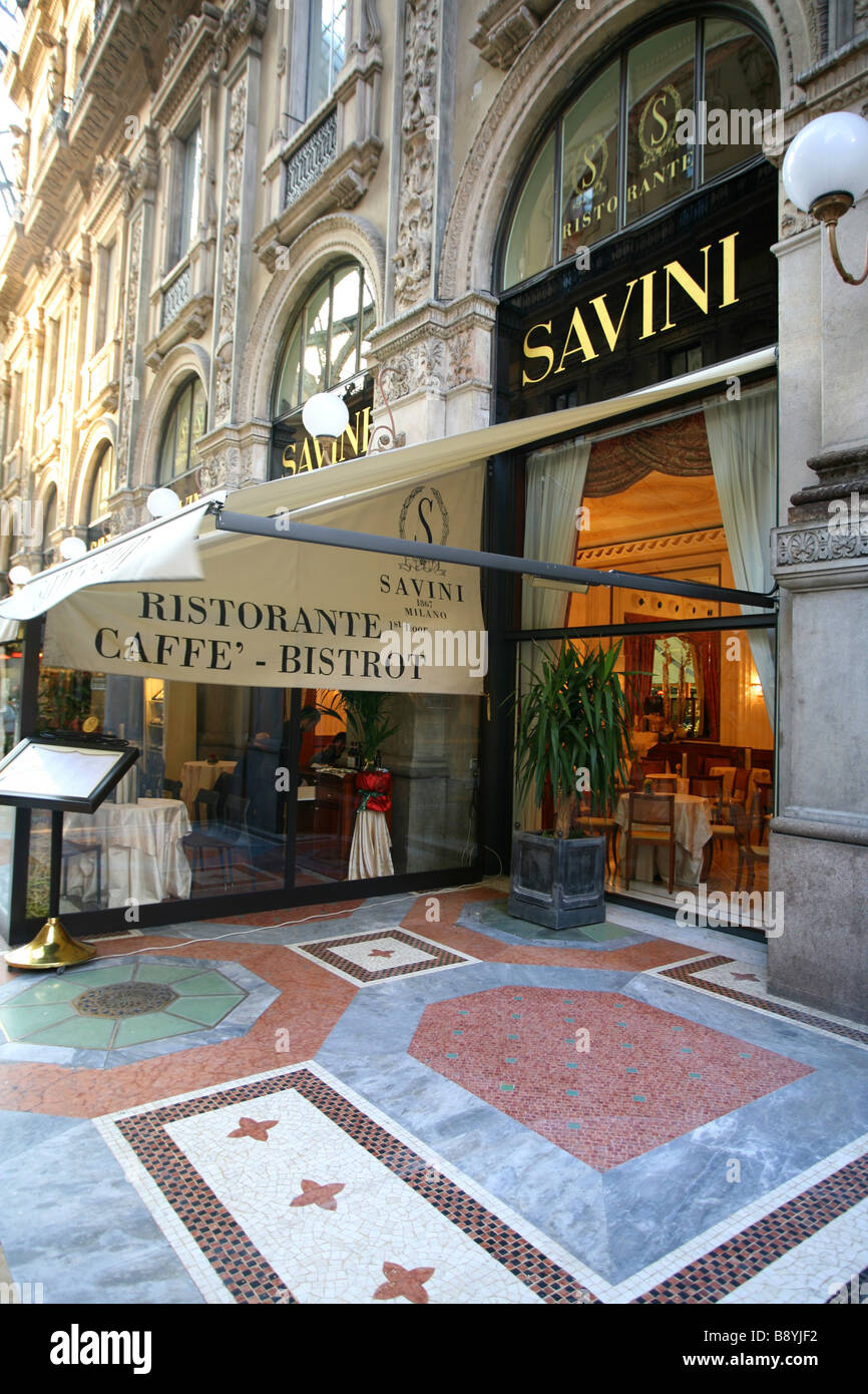 Savini Restaurant Vittorio Emanuele Ii Gallery Milan Lombardy Italy