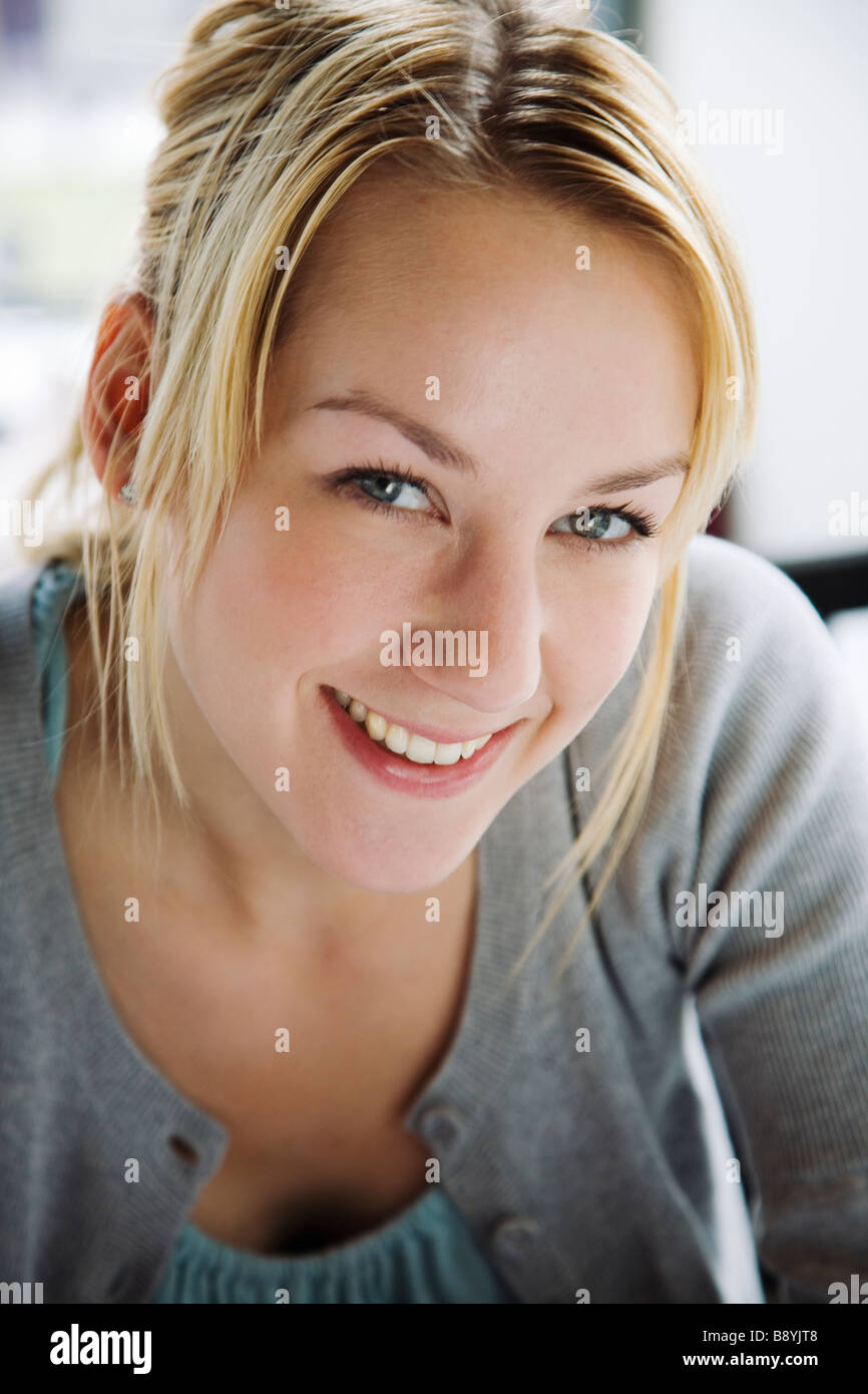 Portrait of a smiling woman Sweden Stock Photo - Alamy