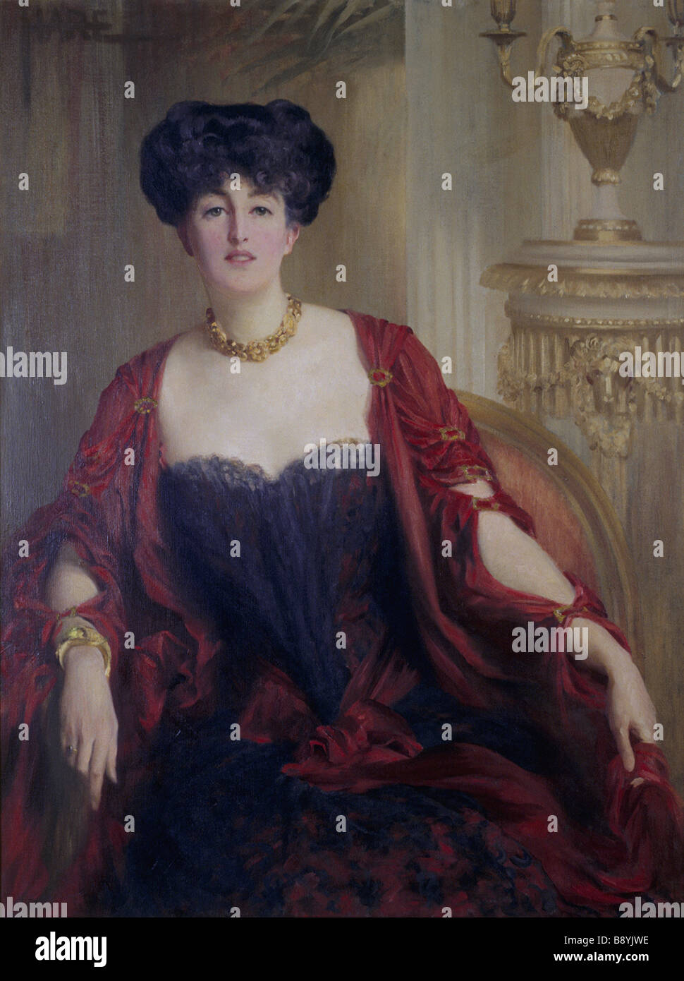 ALDA WESTON LADY HOARE died 1947 by St George Hare born 1857 Size 40 x ...