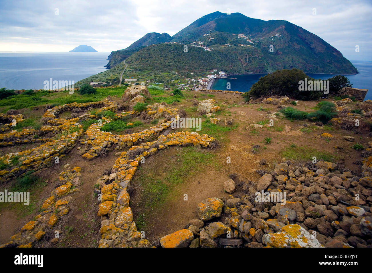 Prehistoric village, Filicudi island, Sicily, Italy Stock Photo - Alamy