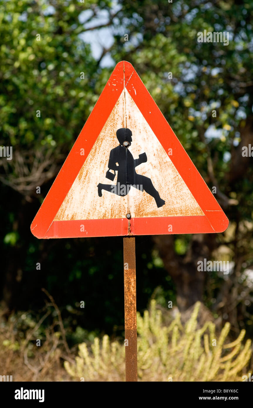 No Running Sign In Class