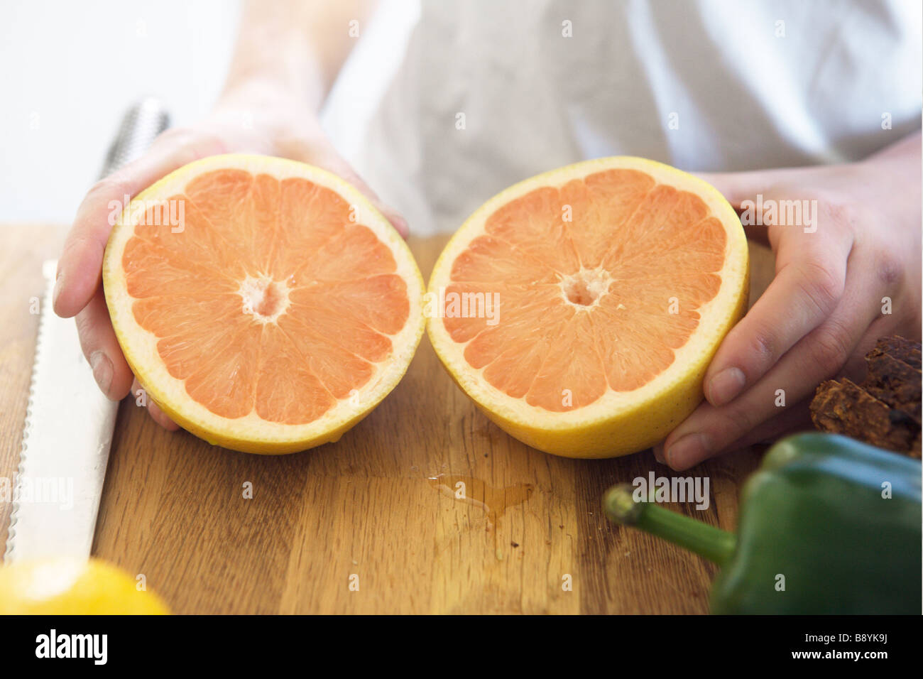 A grapefruit close-up Stock Photo - Alamy
