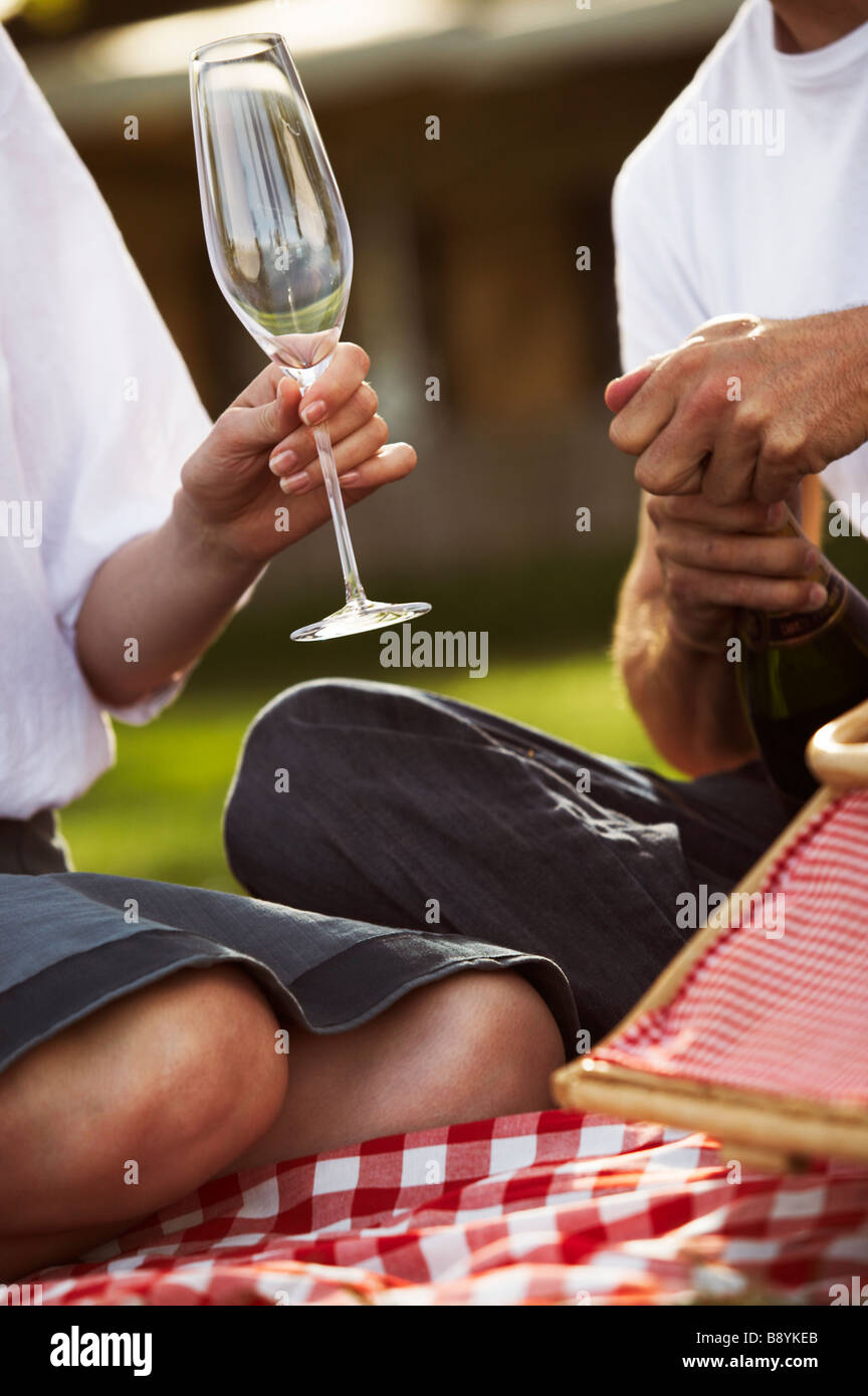 Couple having champagne Copenhagen Denmark Stock Photo - Alamy