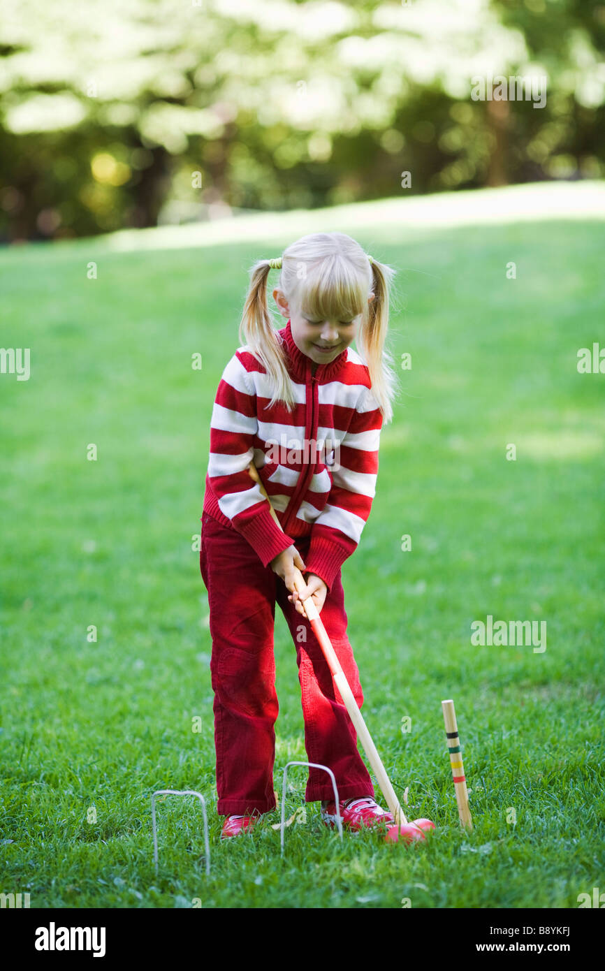 Girl croquet sweden hi-res stock photography and images - Alamy