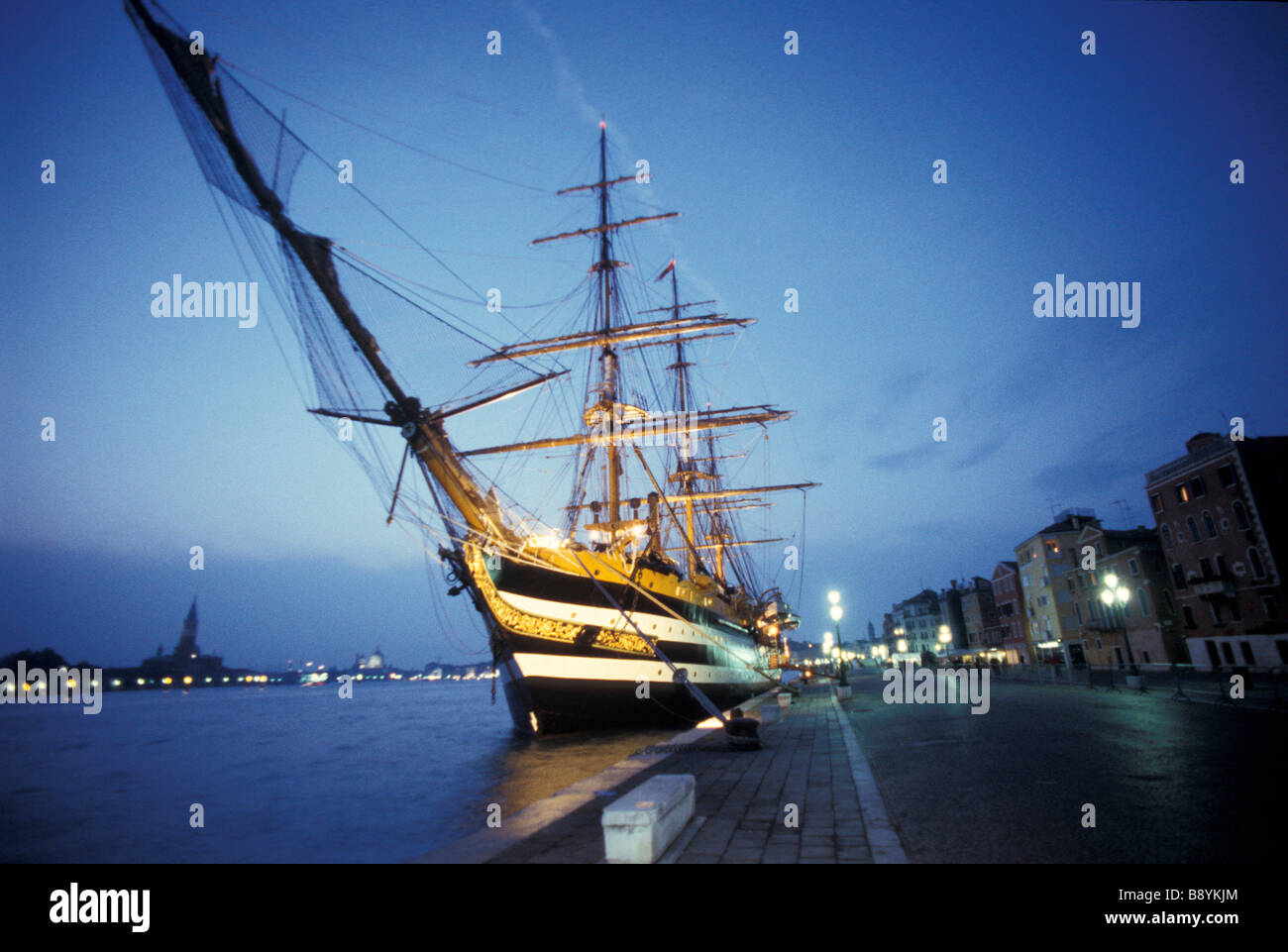 Amerigo Vespucci tall ship, Venice, Veneto, Italy Stock Photo - Alamy