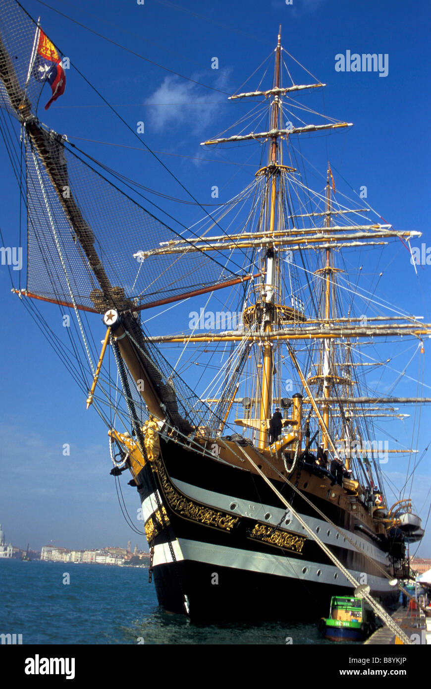 Amerigo Vespucci tall ship, Venice, Veneto, Italy Stock Photo - Alamy