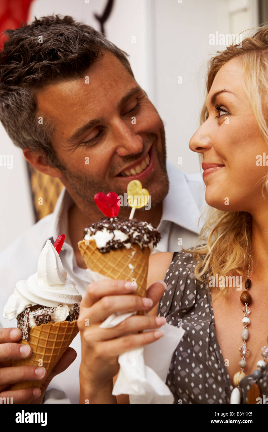 A couple having ice cream Copenhagen Denmark Stock Photo - Alamy