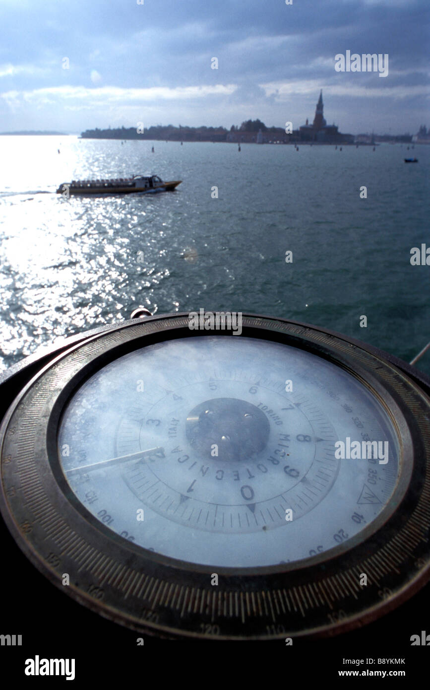 Compass, Amerigo Vespucci tall ship Stock Photo - Alamy