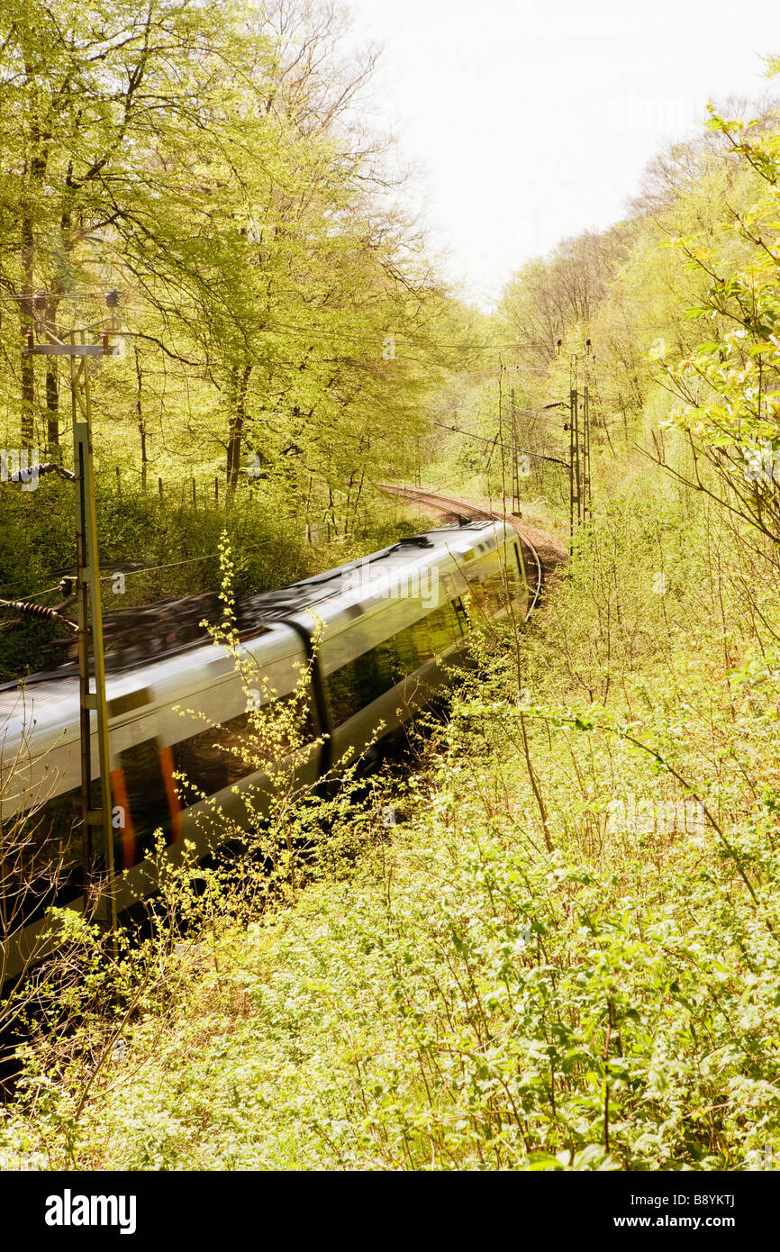 A train Skane Sweden Stock Photo - Alamy