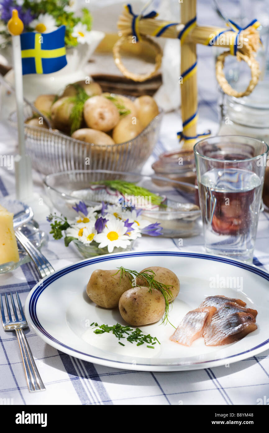 Midsummer party Sweden Stock Photo - Alamy