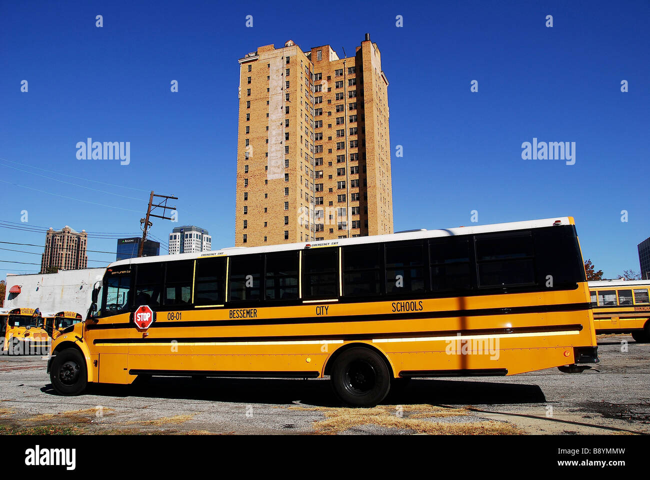 Yellow school bus, Birmingham, Alabama, United States of America, North ...