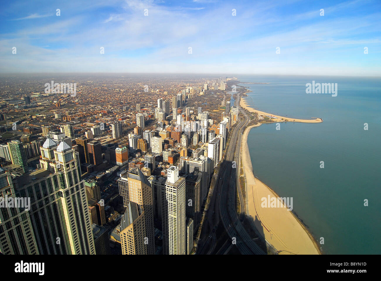Cityscape From Observatory John Hancock Centre Chicago Illinois United States Of America