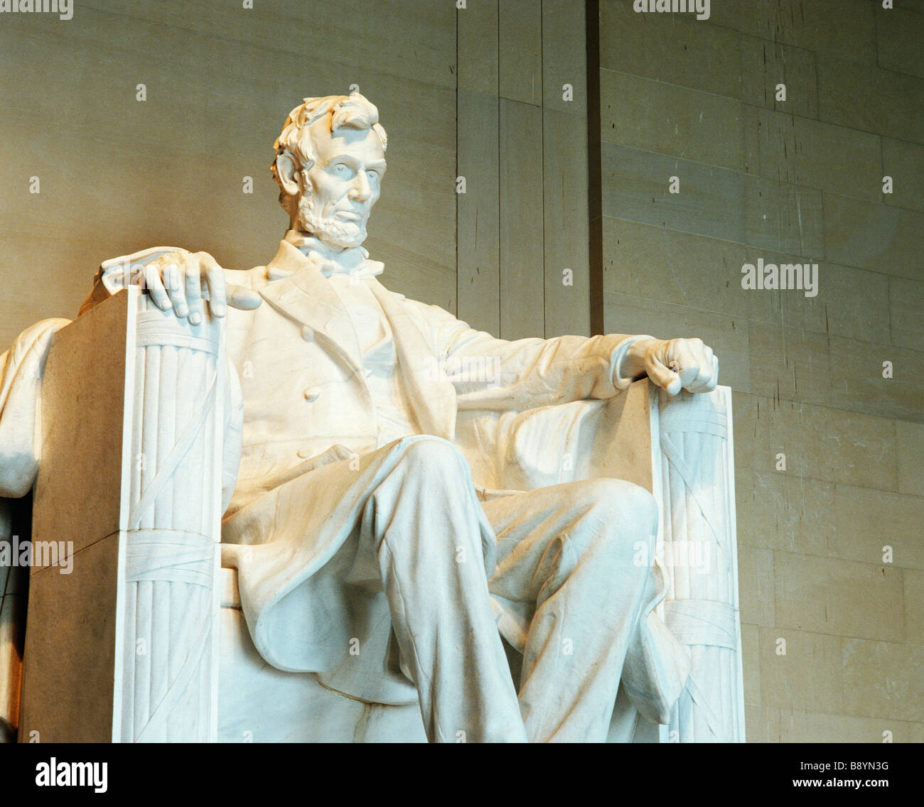 USA WASHINGTON DC MARBLE LINCOLN MEMORIAL STATUE Stock Photo - Alamy