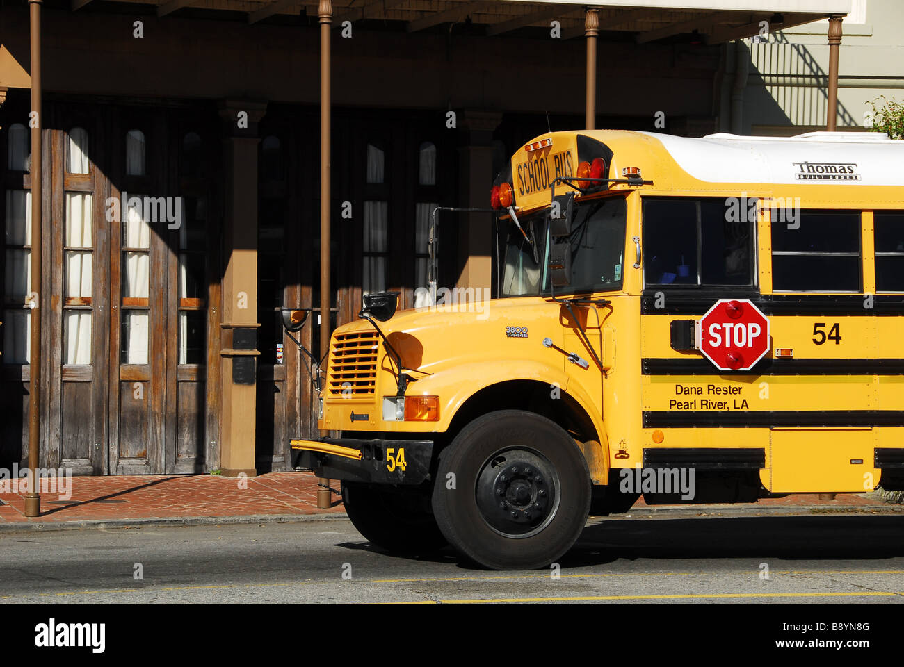 Yellow school bus, New Orleans, Louisiana, United States of America ...
