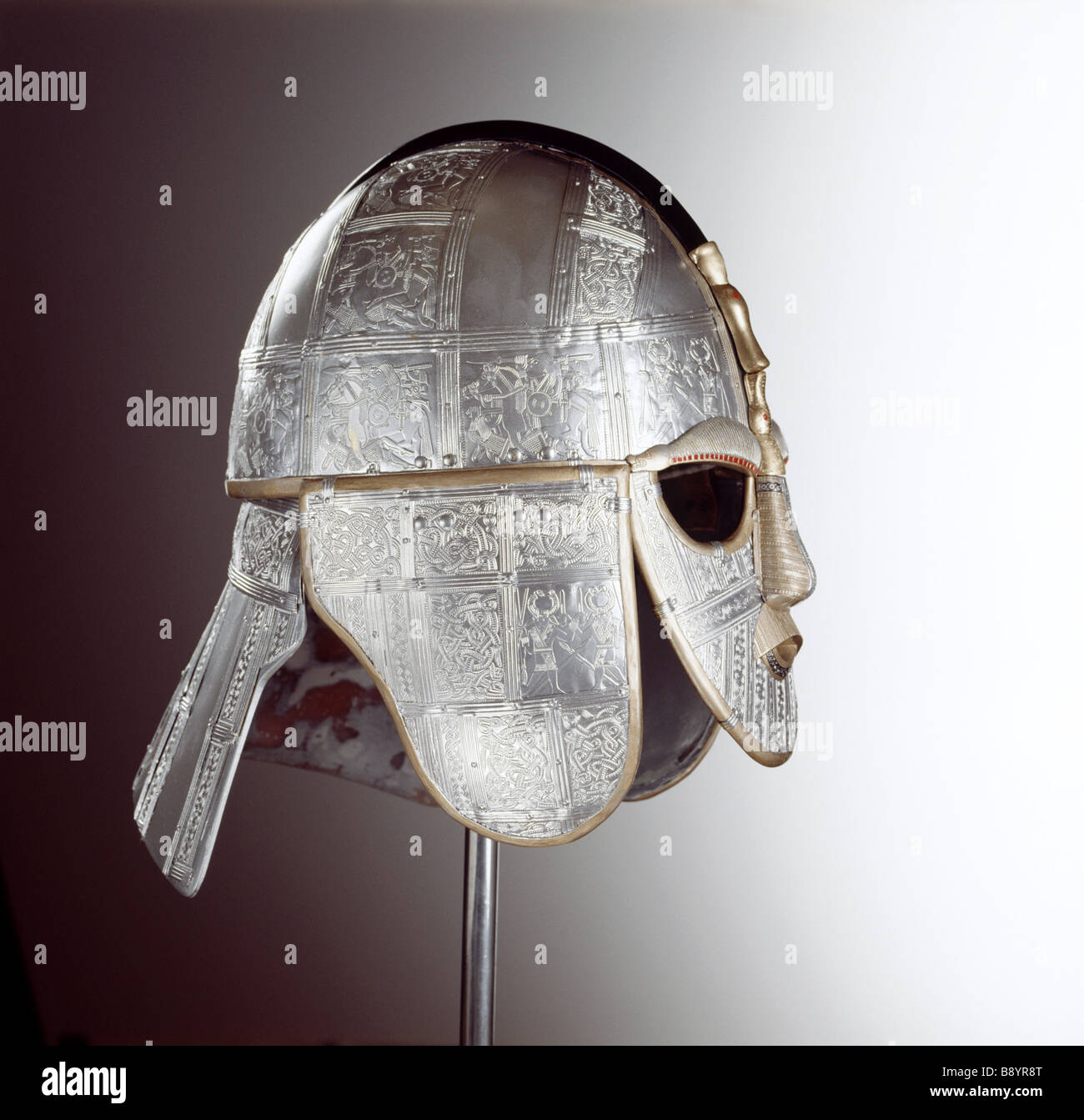 Replicas of finds from the Sutton Hoo Saxon burial site richly ...