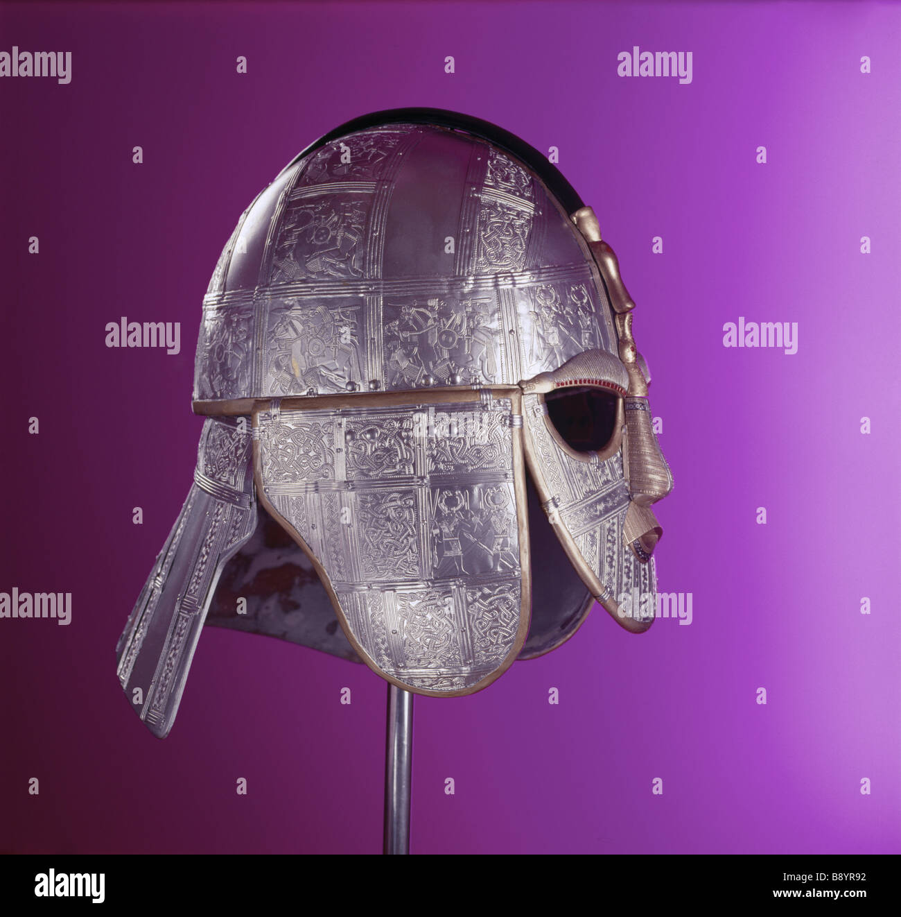 Replicas of finds from the Sutton Hoo Saxon burial site richly ...