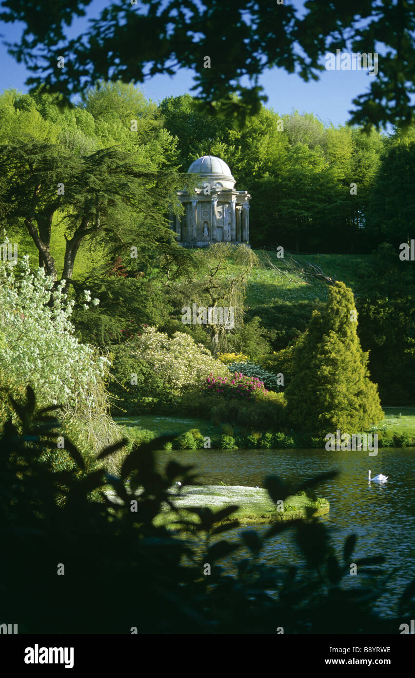 The Temple of Apollo at Stourhead Landscape Garden Wiltshire. NB the ...