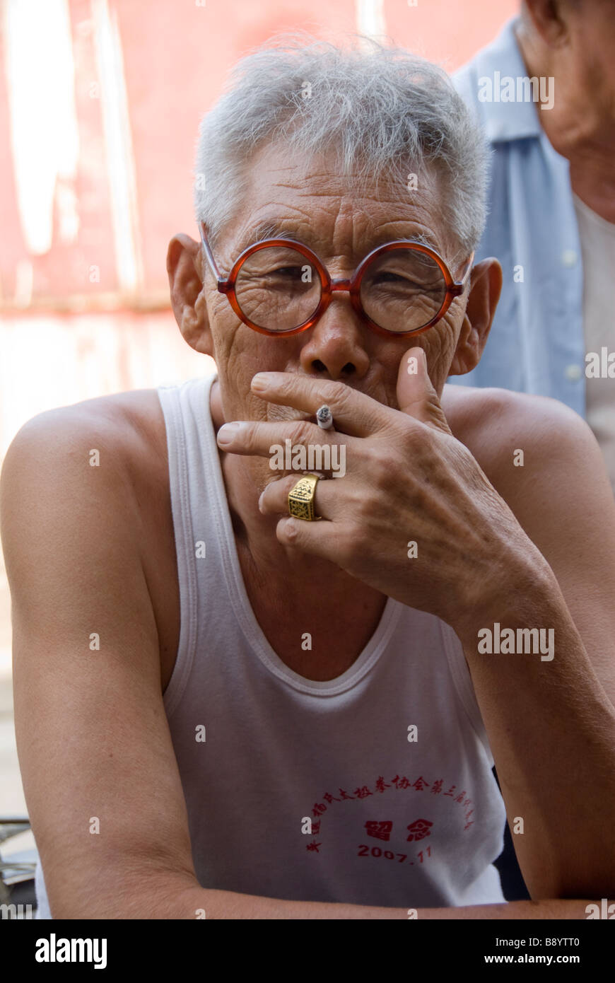 Local man smoking, Pingyao, Shaanxi Province, China Stock Photo - Alamy