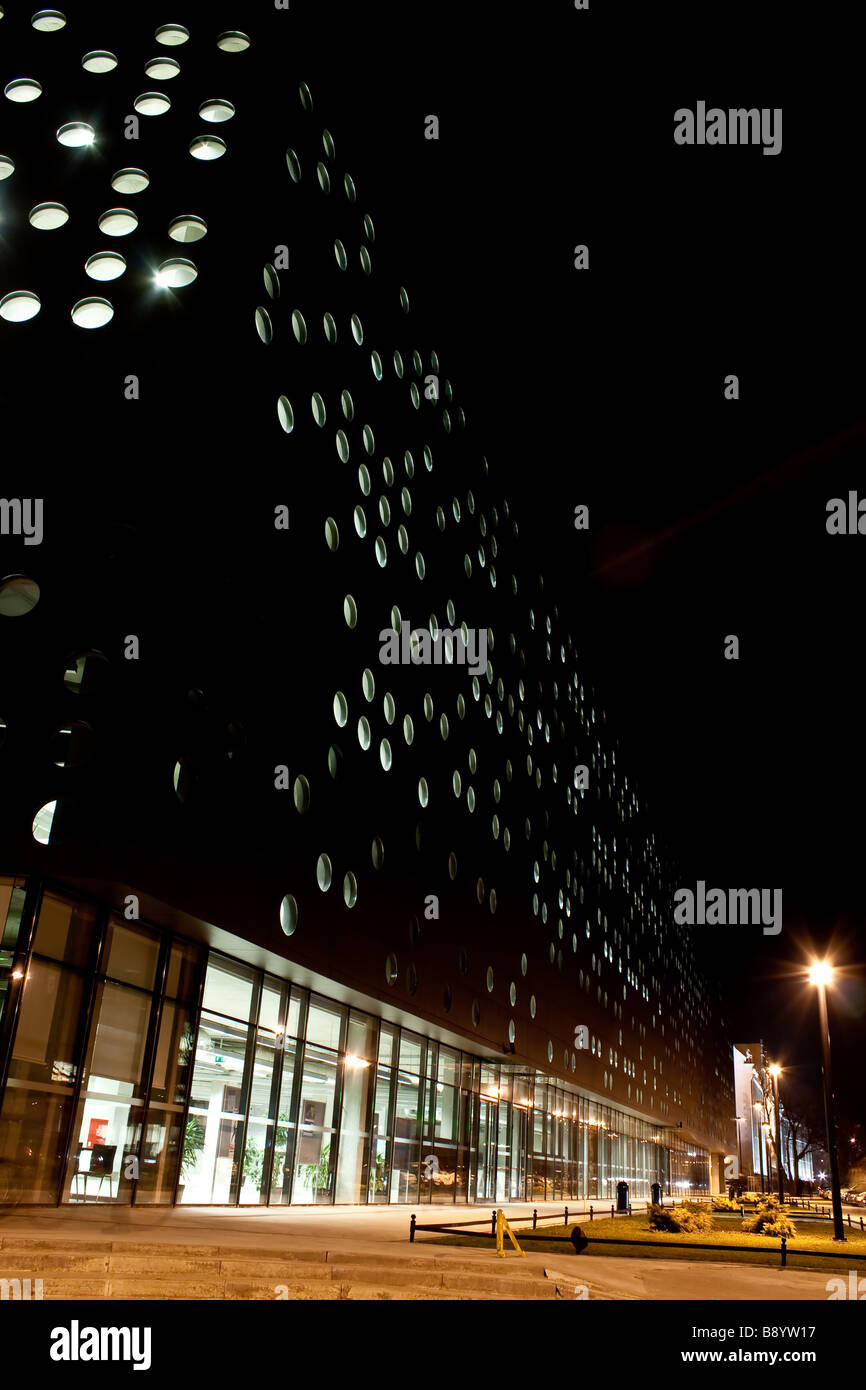 Wroclaw s Politechnics building modern architecture landmark night shot ...