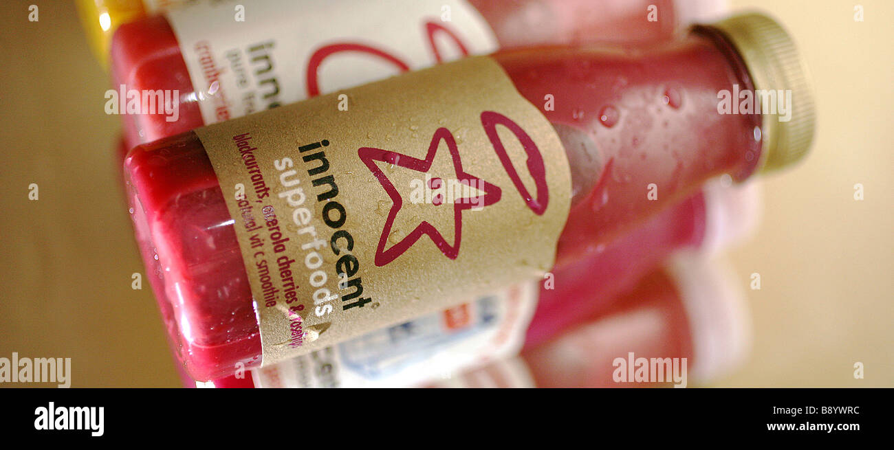 A bottle of Innocent fruit smoothie Stock Photo - Alamy