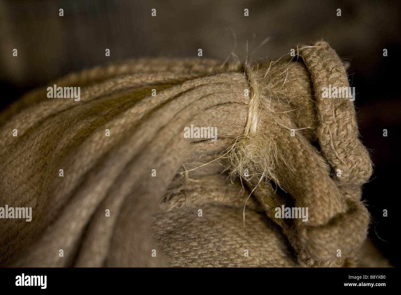 Traditional flour sacks at Stainsby Mill a working water powered flour ...