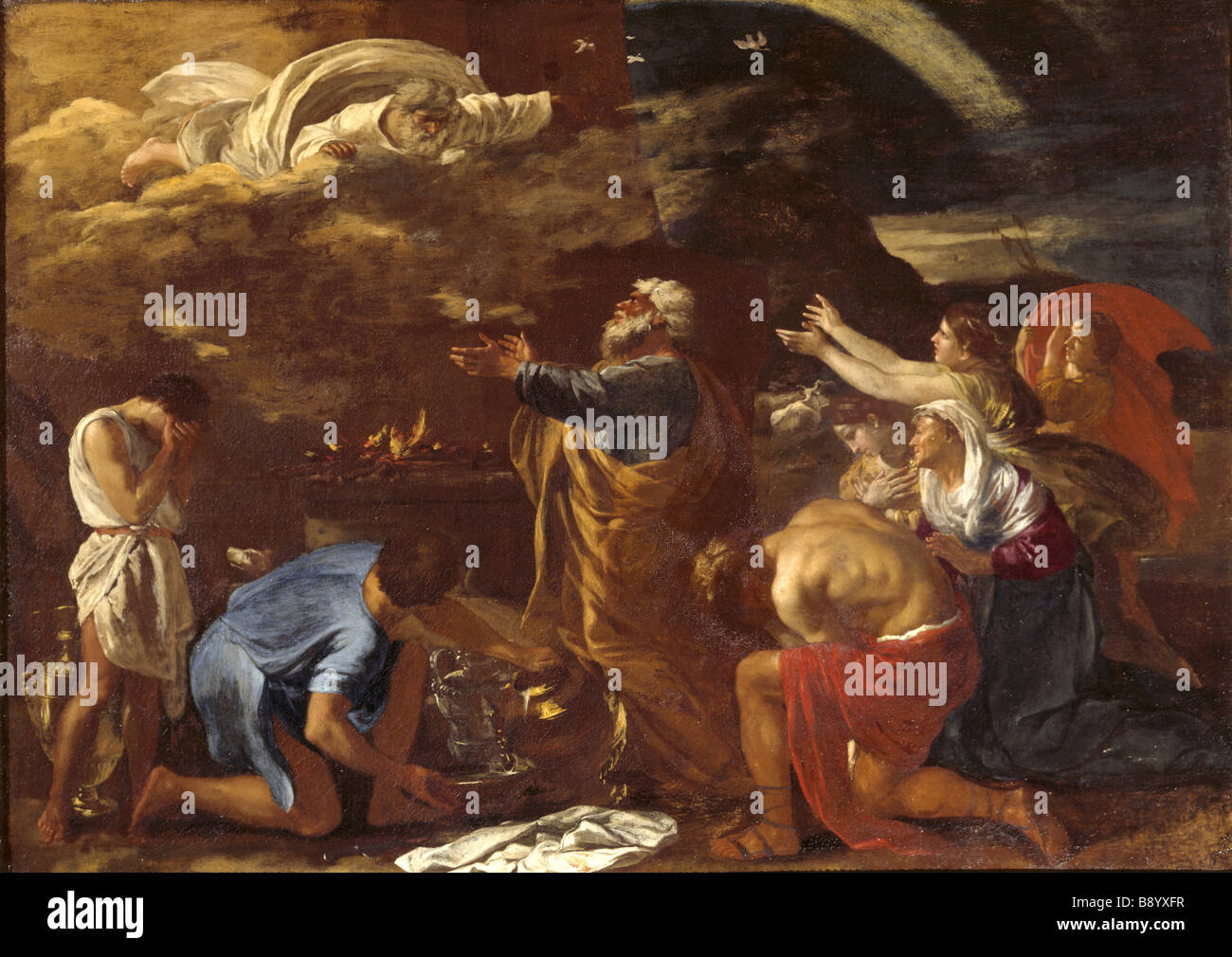THE SACRIFICE OF NOAH by Nicolas Poussin 1594 1665 Stock Photo - Alamy