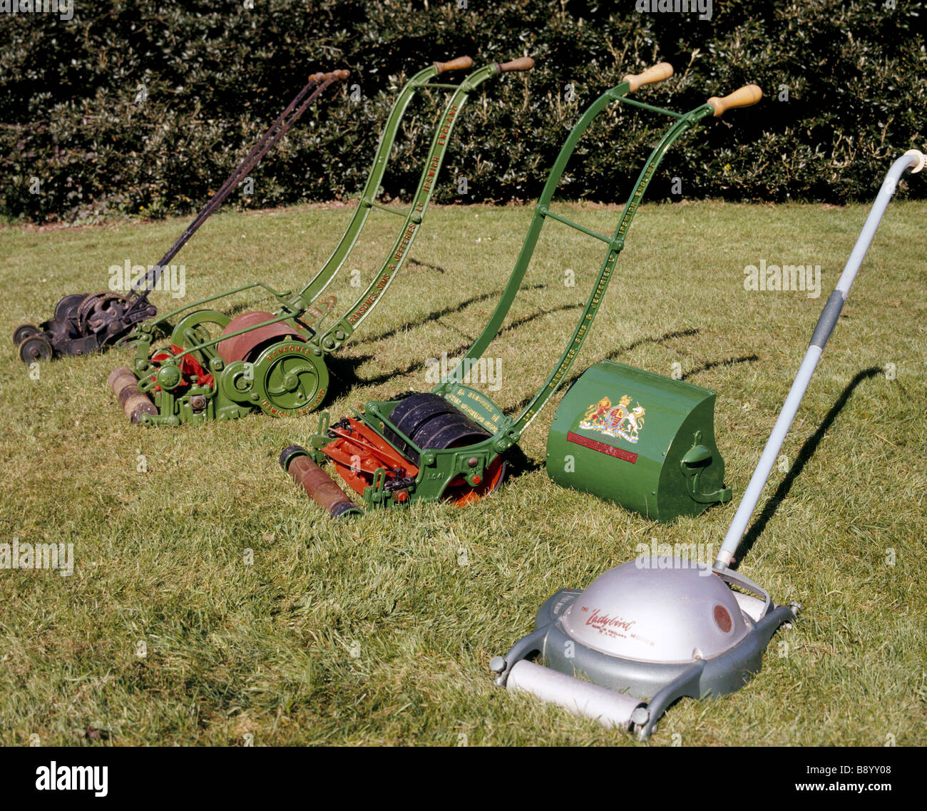 Part of the Lawn Mower Collection at Trerice Stock Photo - Alamy