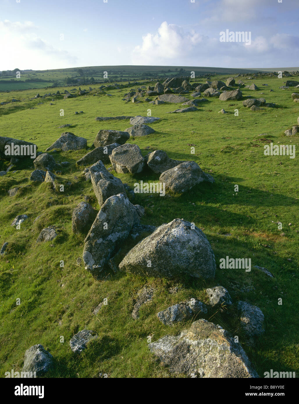 Remains of settlements near River Plym. Trowlesworthy Warren. Ancient ...