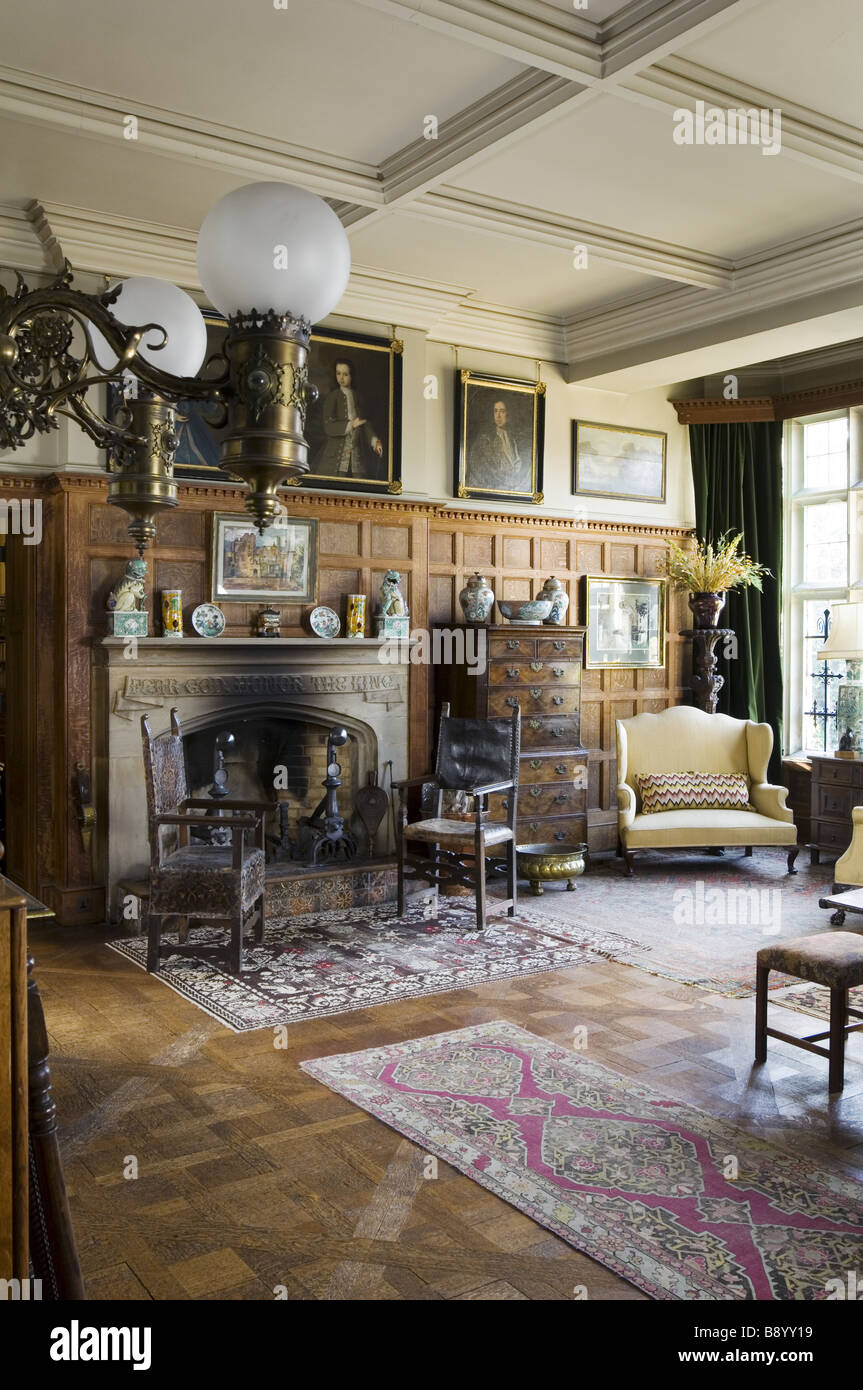 The Hall towards the fireplace and alcove in the new house at Scotney ...