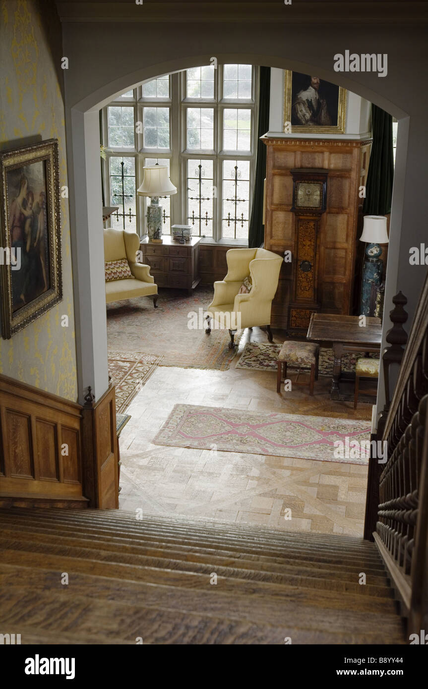 View from the Half Landing down the stairs to the Hall in the new house ...