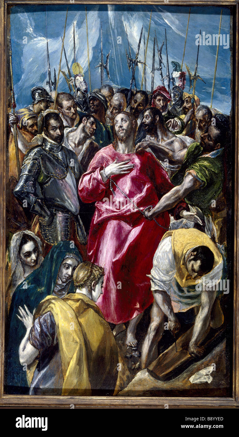 EL ESPOLIO or THE DISROBING OF CHRIST by El Greco at Upton House Stock ...