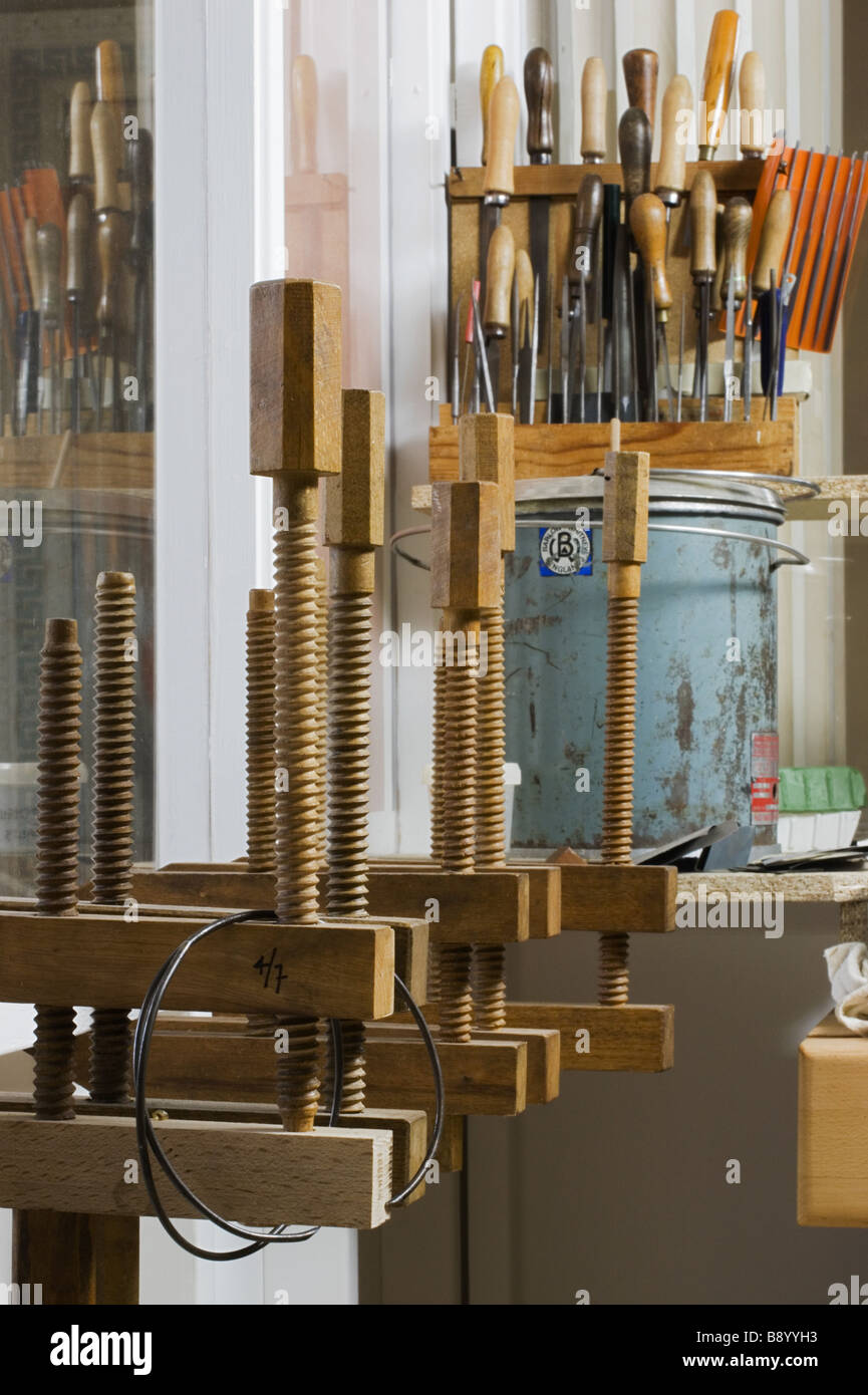 Tools used during the restoration of the Pope s cabinet at Stourhead ...
