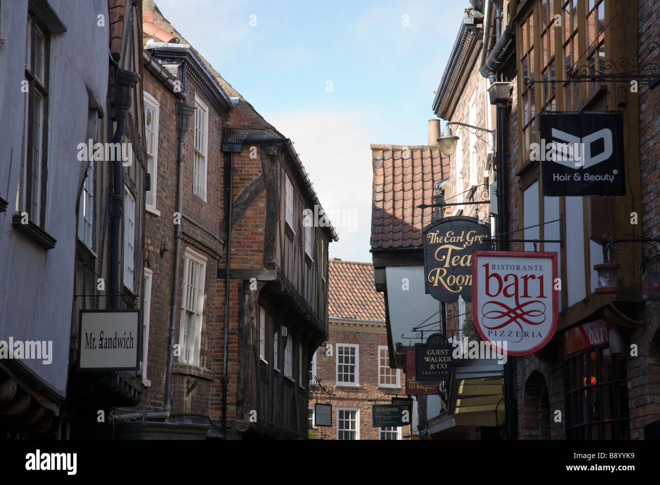 The Shambles ancient medieval street in the city of York England UK ...