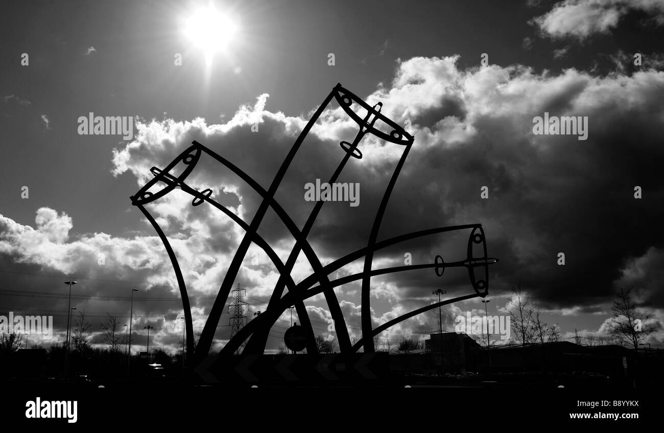 Sentinel, a sculpture of three climbing Supermarine Spirfire's at ...