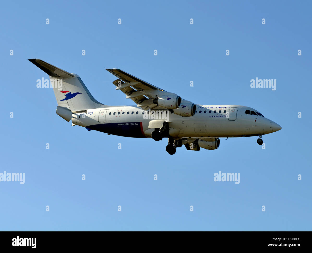 Atlantic Airways BAe146 aircraft landing at Birmingham International ...