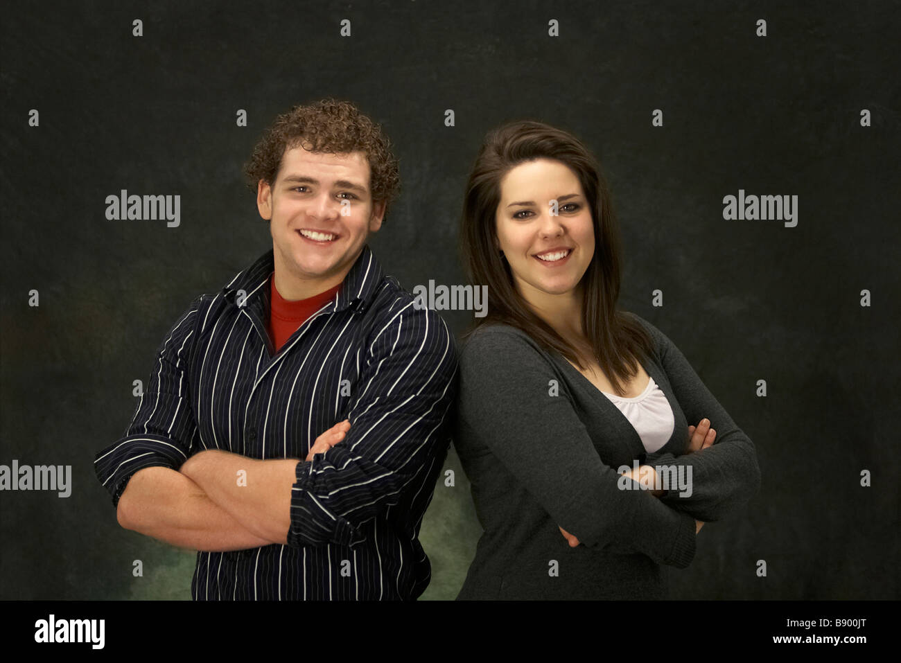 A teenage brother and his early 20s sister Stock Photo - Alamy