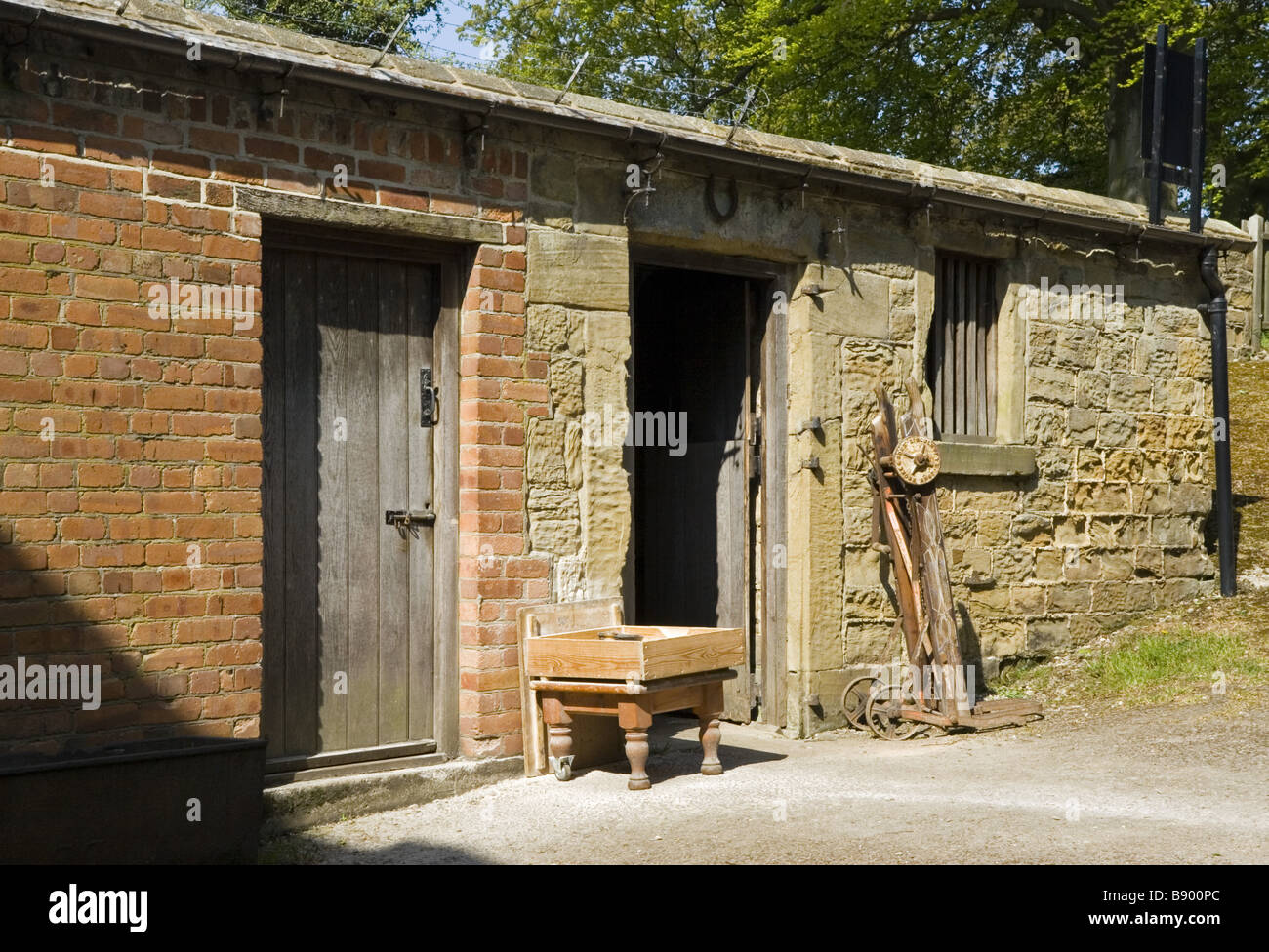 Stainsby Mill on the Hardwick Estate, Derbyshire. A recreation of a ...