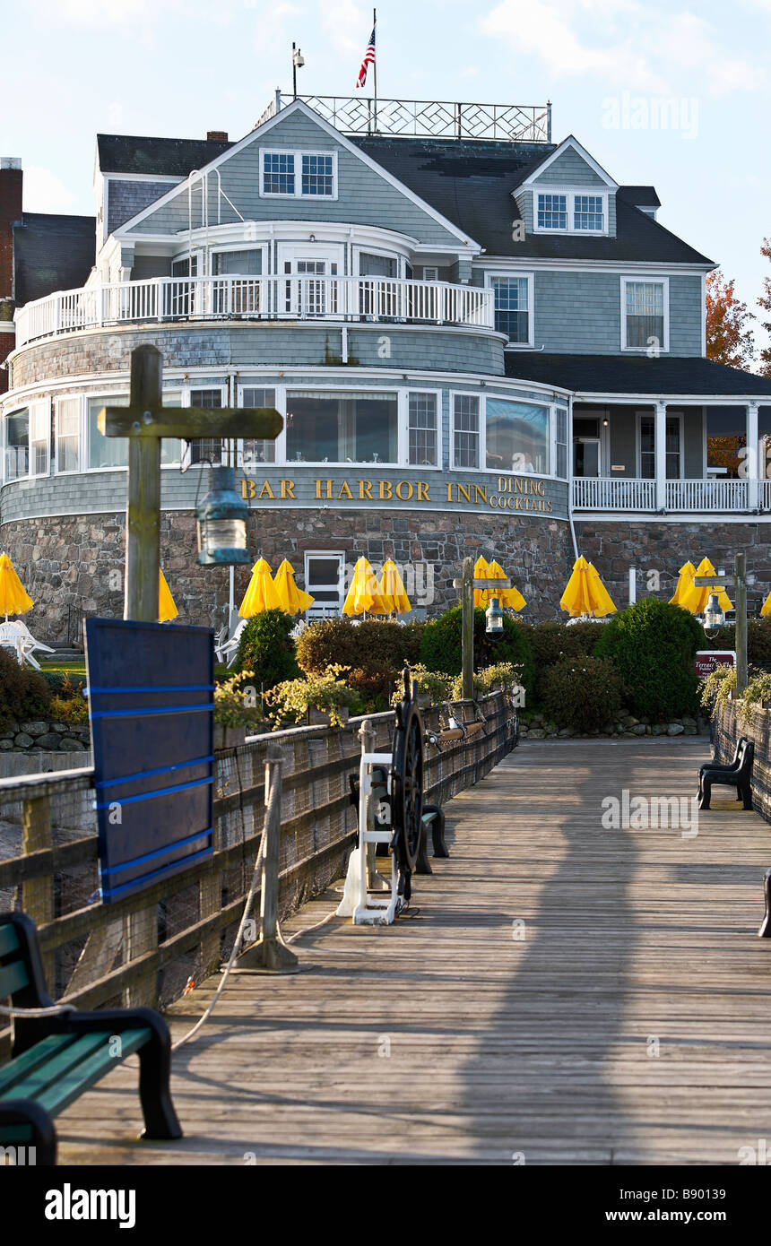 Bar Harbor Inn and restaurant Stock Photo - Alamy