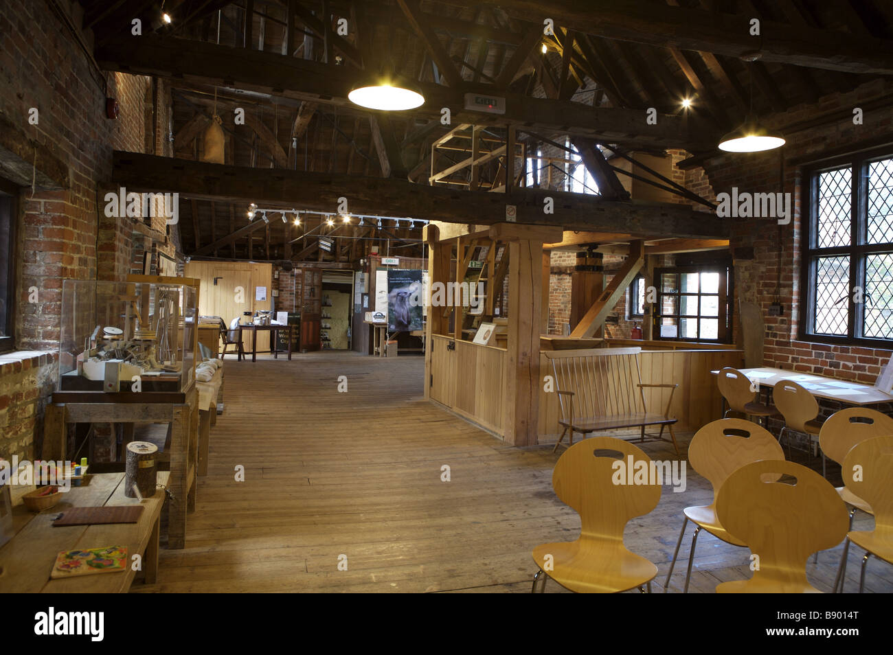 Interior of the main building at Winchester City Mill, Hampshire, an ...