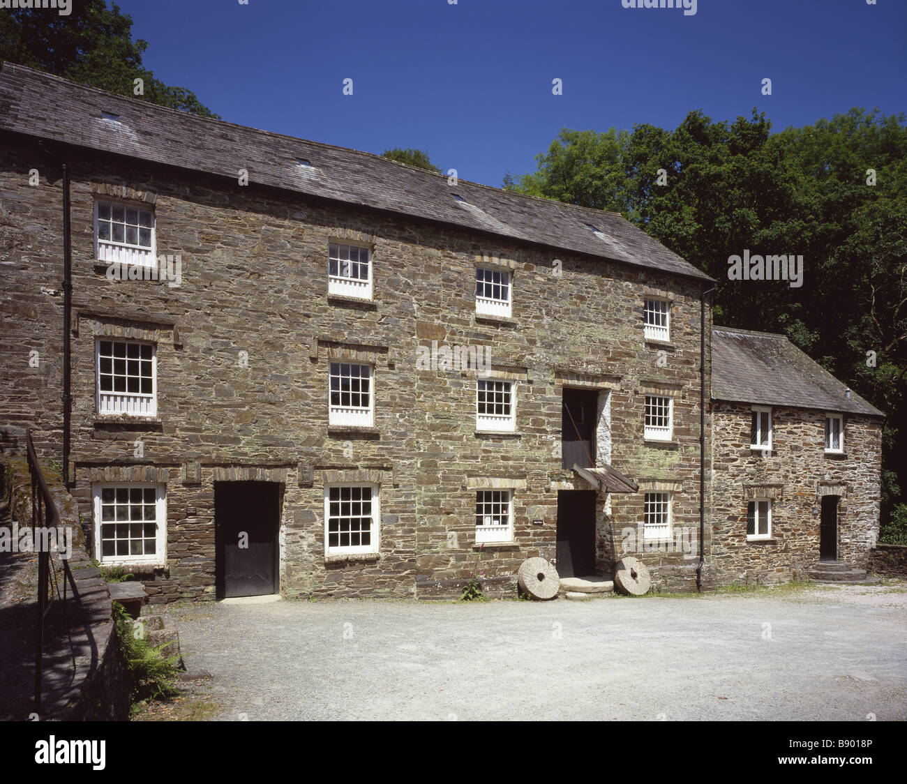 The restored working watermill at Cotehele, near Saltash, Cornwall ...