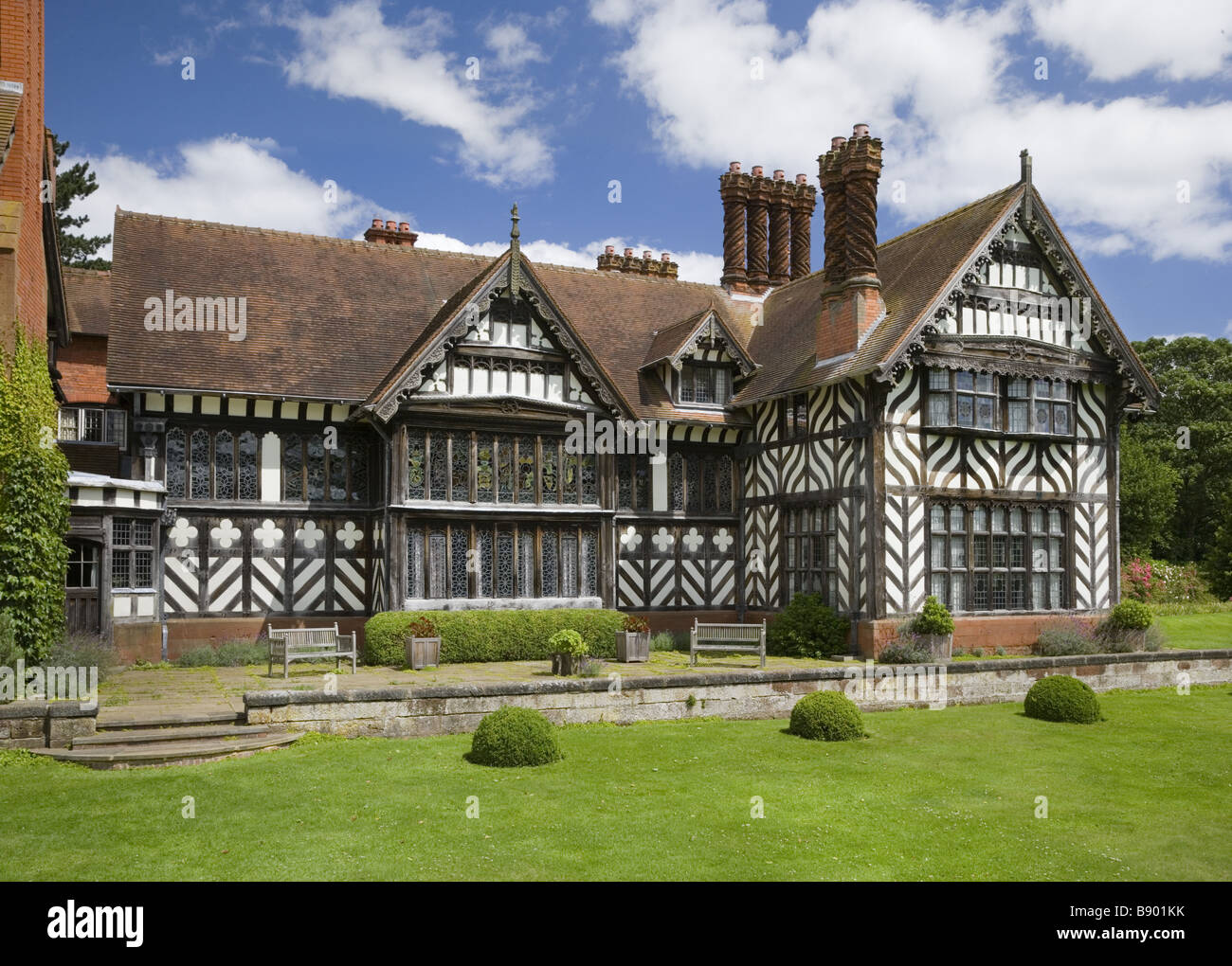 The East Wing at Wightwick Manor, Wolverhampton, West Midlands Stock ...