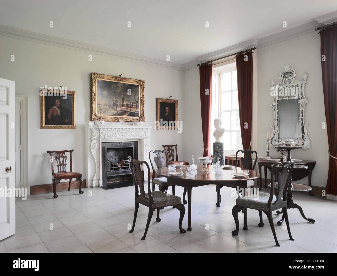 The Dining Room at Melford Hall, Long Melford, Suffolk Stock Photo - Alamy