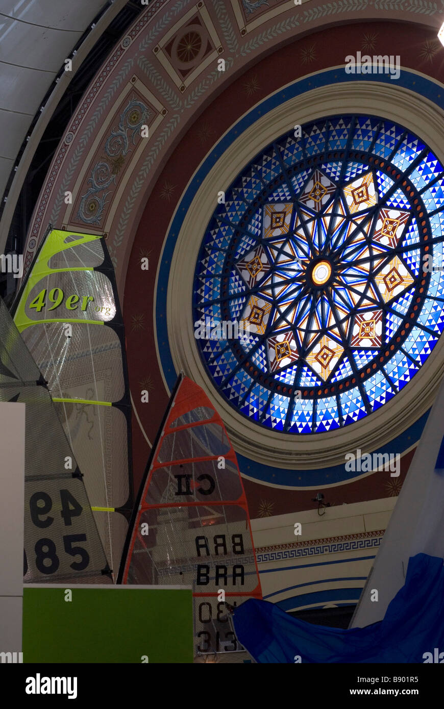 View of window at Alexander Palace at RYA dingy show 2009 Stock Photo ...