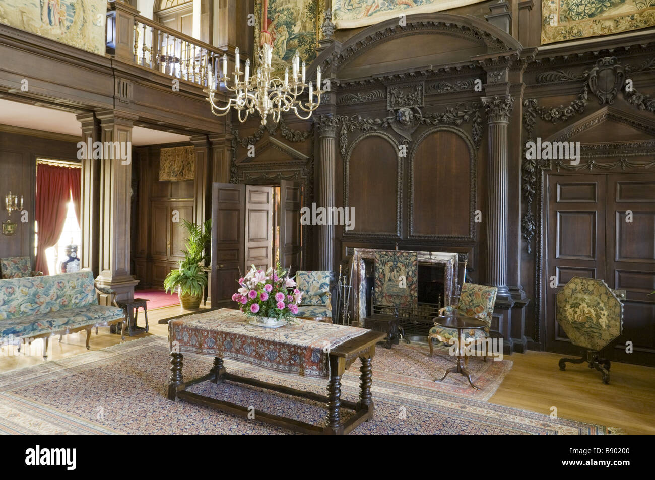 The Central Hall as designed by Ambrose Poynter in 1903-5 at Polesden ...