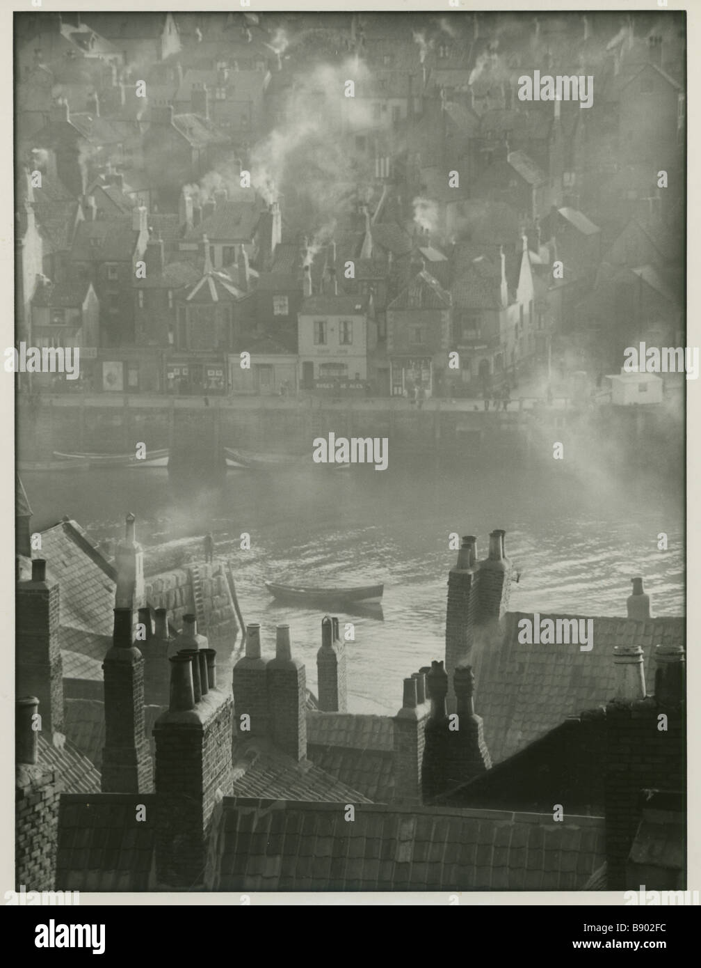 Edward Chambré Hardman photograph of Whitby rooftops taken 1949 Stock ...