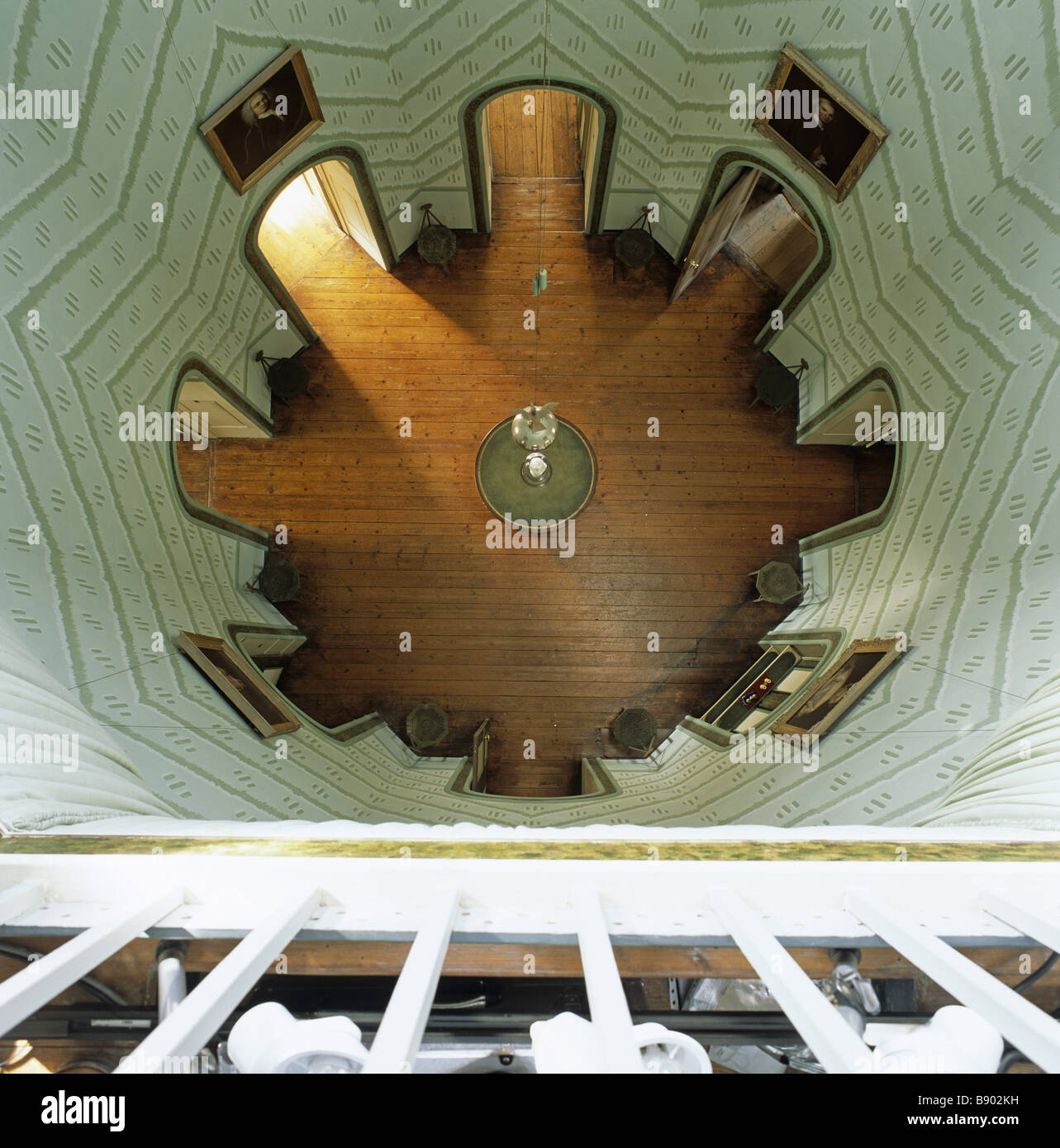 The Octagon seen from the Shell Gallery at A la Ronde cottage in ...