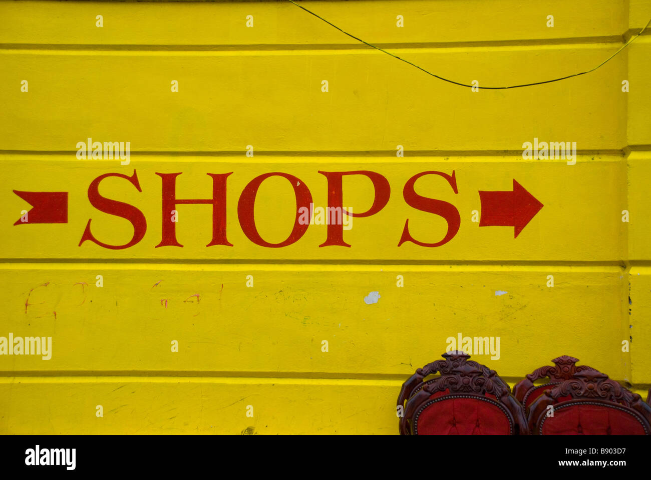 Shops Sign Stock Photo - Alamy